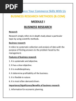 Business Research Methodology Unit-1 PDF Notes | PDF | Experiment ...