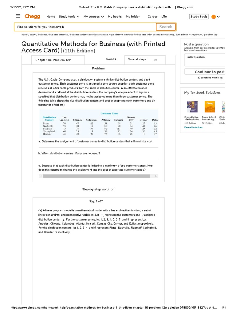 Quantitative Methods For Business (With Printed Access Card) | PDF