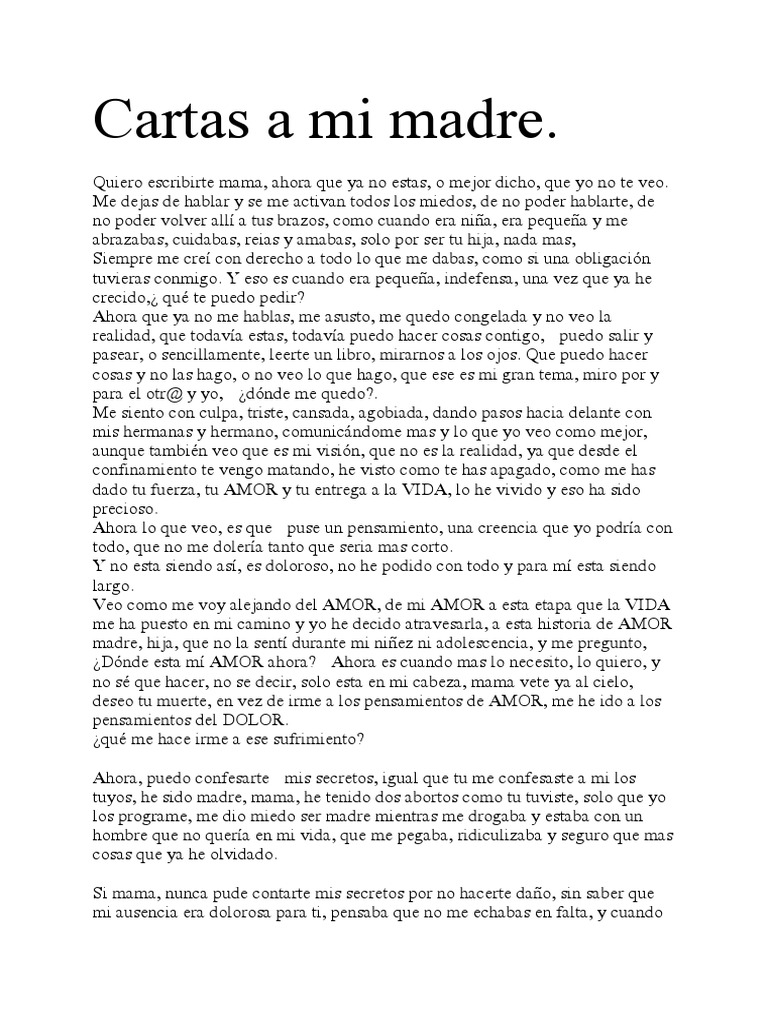 Cartas A Mi Madre | PDF | Amor