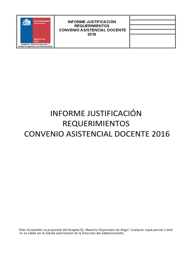 Informe Justificacion Inversiones Coldas Corregido Año 2016 | PDF | Hospital | Imagenes medicas