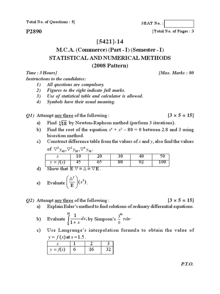 Mca Pattern | PDF
