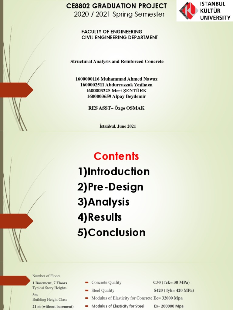 Structure Design and Analysis of A 7 Story Building. | PDF | Column ...