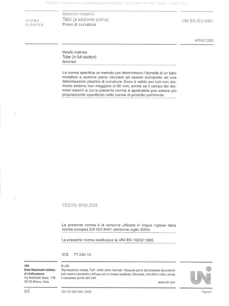 Uni en Iso 8491 | PDF