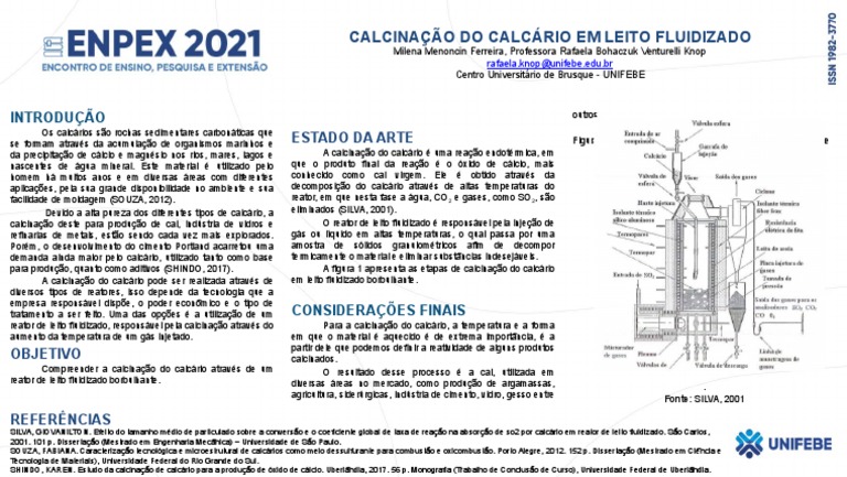 Banner Enpex - Calcinação | PDF | Cimento | Cálcio
