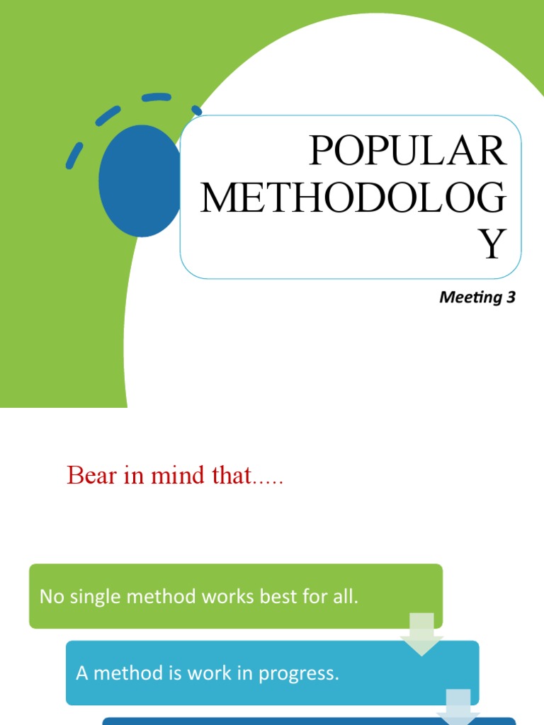 WEEK 3 POPULAR METHODOLOGY - The Four Methods | PDF