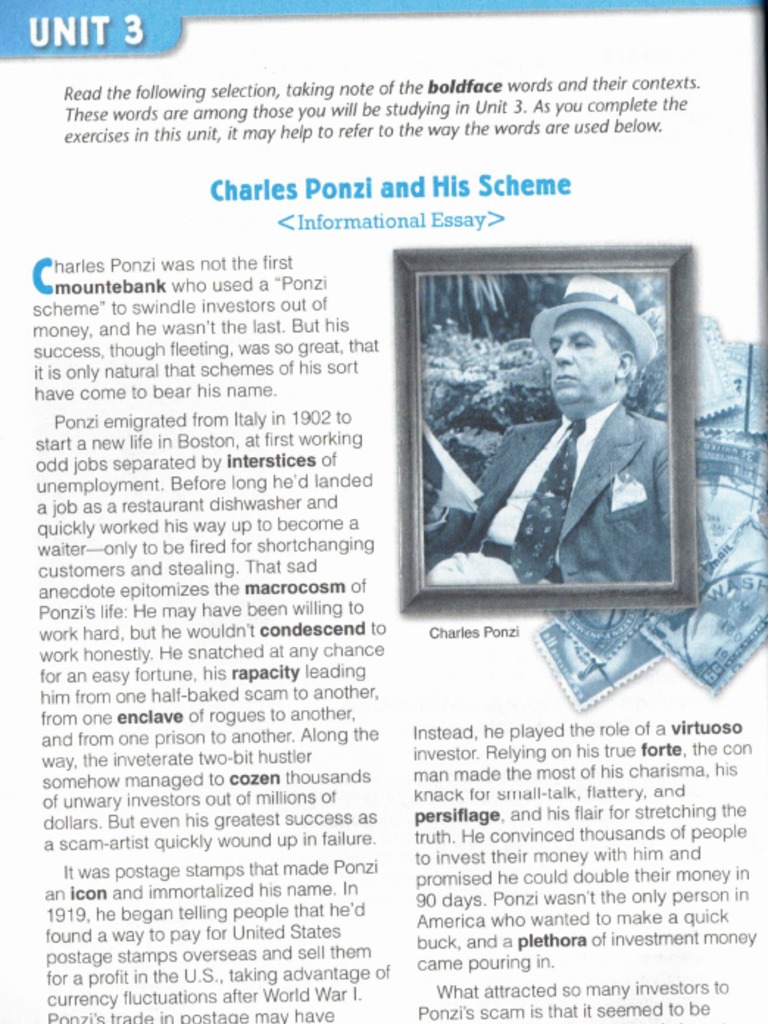 Unit 3 Vocab Context Reading - ANSWERS | PDF