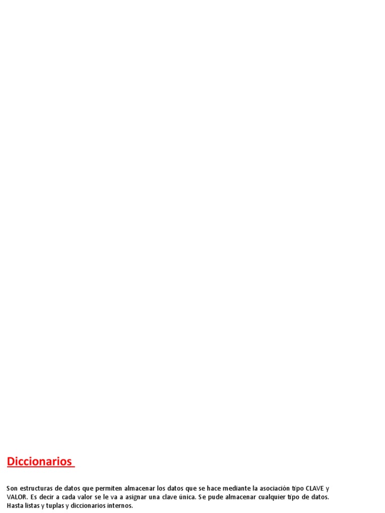 Diccionarios y Bucles | PDF | Python (lenguaje de programación) | Ingeniería de software