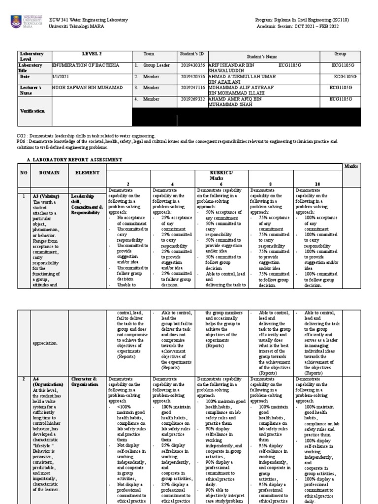 Lab Report Enumeration of Bacteria | PDF | Colony Forming Unit ...