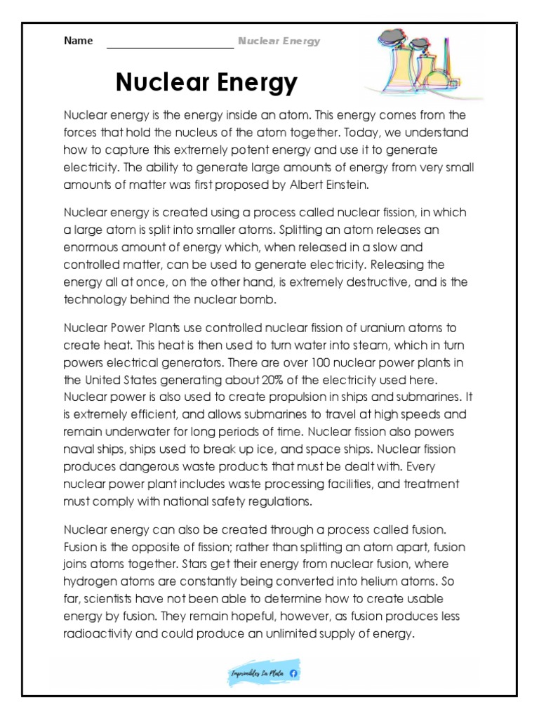 Nuclear Energy | PDF | Nuclear Power | Nuclear Reactor