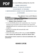 COC Nursing Exam Questions 2024 | PDF | Anxiety Disorder | Birth Control