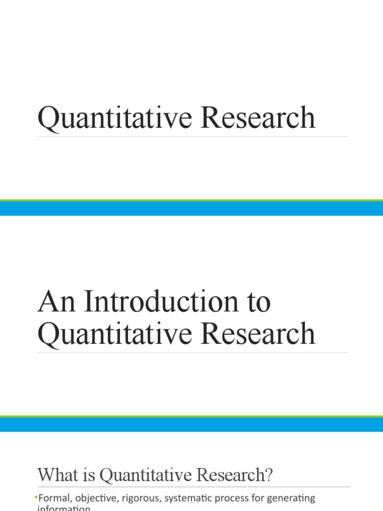 Quantitative Research Designs | PDF | Experiment | Sampling (Statistics)