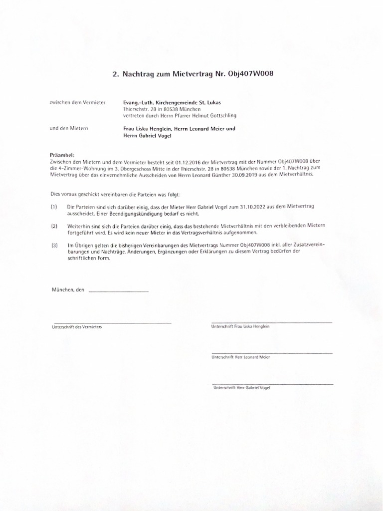 Mietvertrag Vordruck Gratis Kostenlose Mietvertrag Vorlage Für