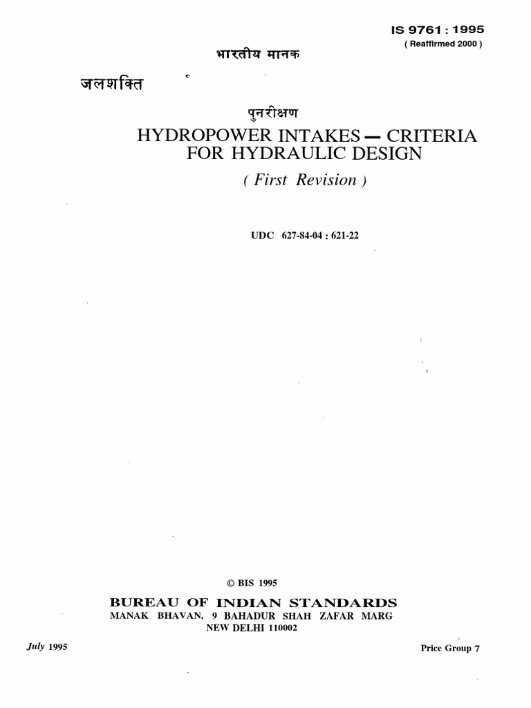 Hydropower Intakes | Download Free PDF | Dam | Hydroelectricity