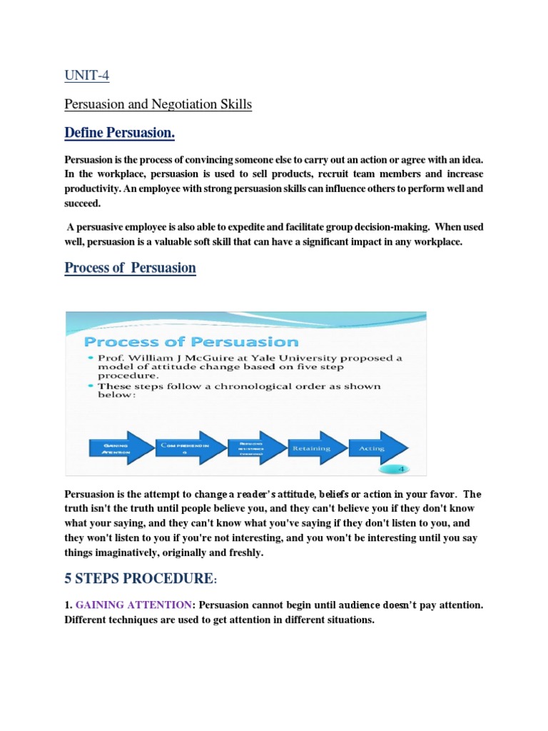Unit 4 Soft Skill | PDF | Negotiation | Attitude (Psychology)
