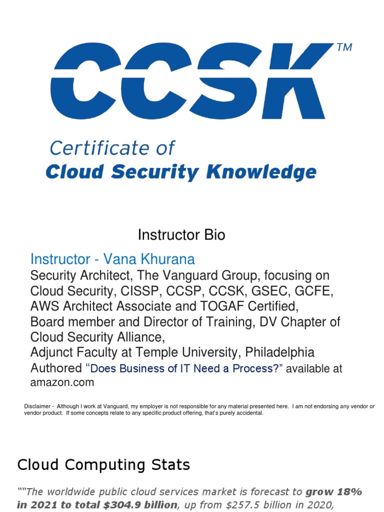 CCSK Overview | PDF | Cloud Computing | Software As A Service