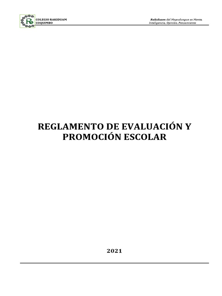 Reglamento de Evaluacion 13604 | PDF | Evaluación | Aprendizaje