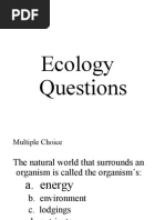 10 Practice Questions Ecology W Answers | PDF | Ecosystem | Ecological ...