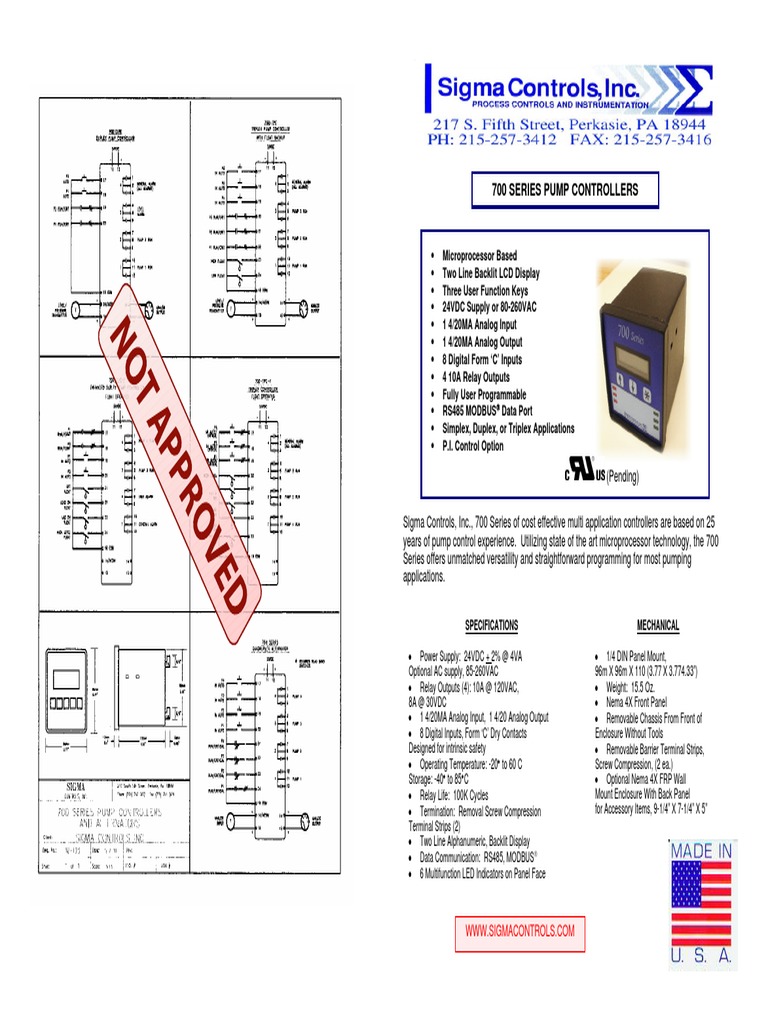 700 PC DS Pump Controller | PDF | Pump | Scada