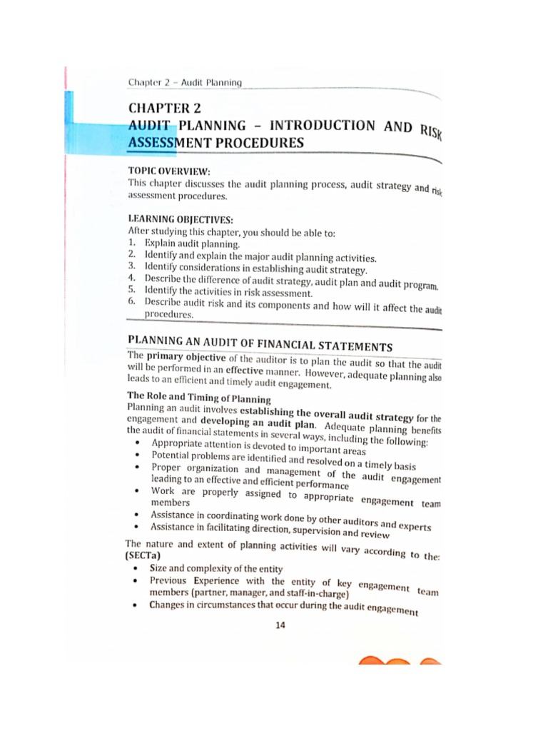 Chapter 2 - Audit Planning | PDF
