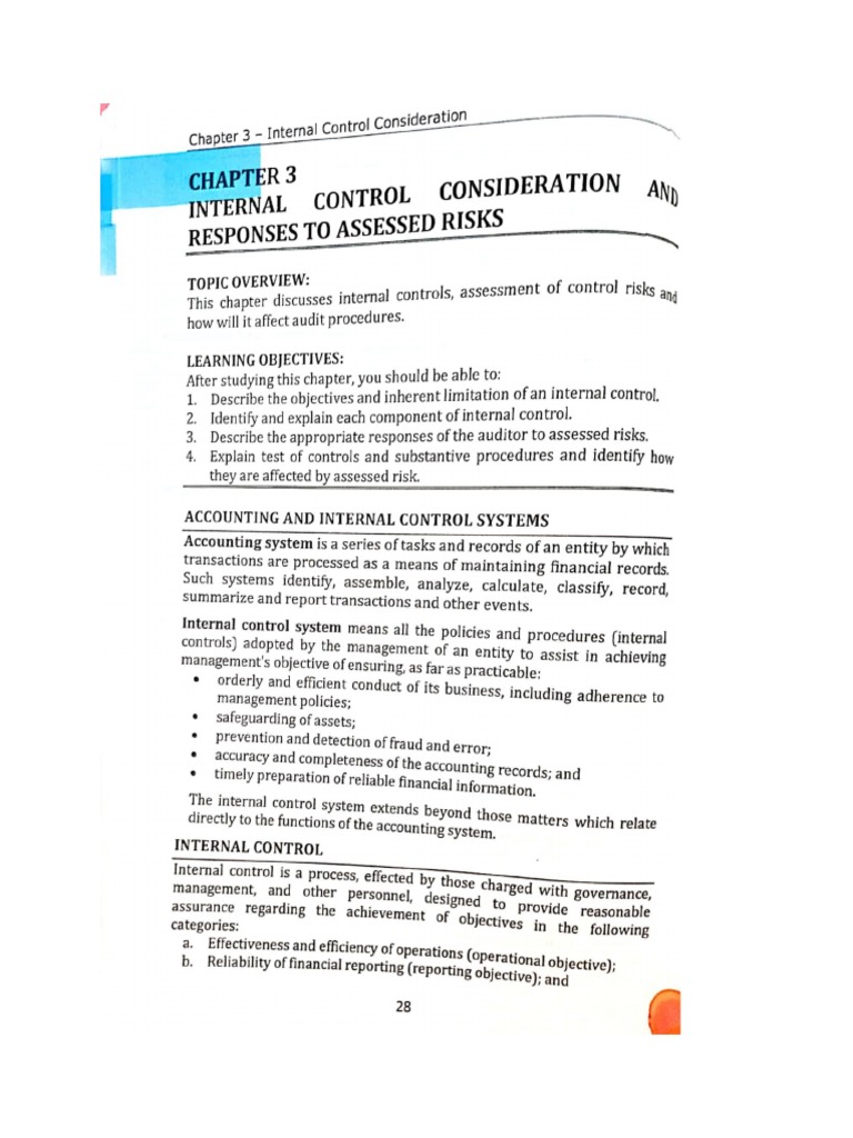 Chapter 3 - Internal Control Considerations | PDF