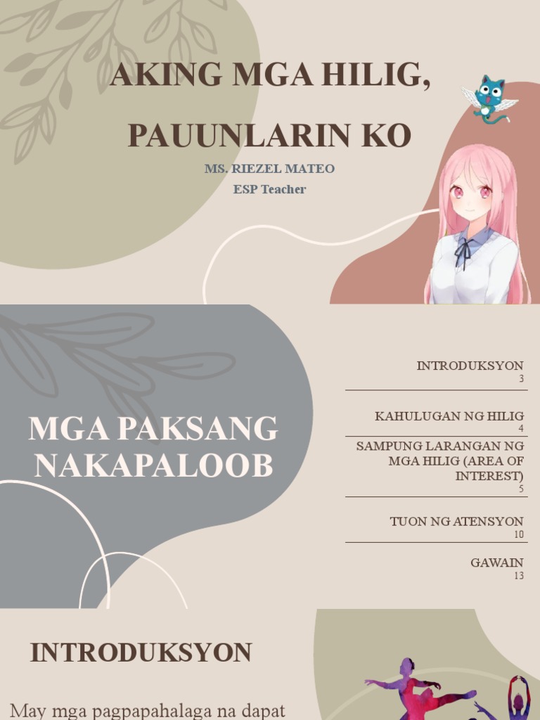 Aking Hilig, Pauunlarin Ko | PDF