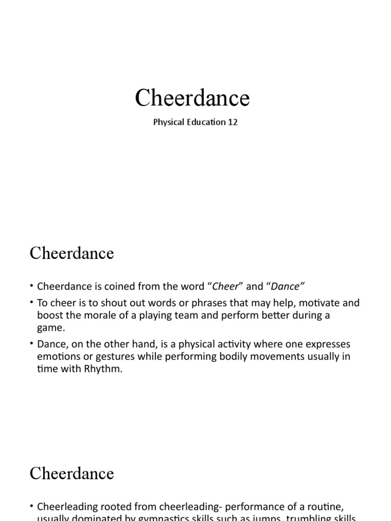 Cheerdance | PDF | Cheerleading | Sports