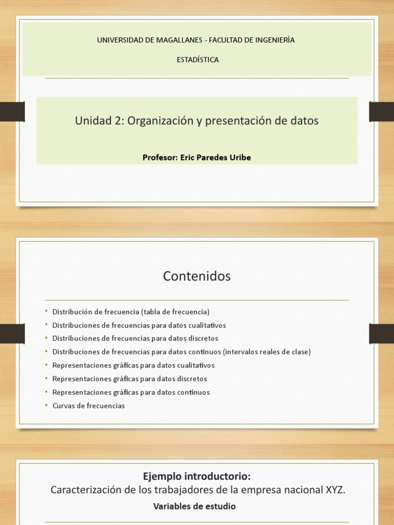 Ppt2 Unidad 2-20 Siiii | PDF | Histograma | Estadísticas