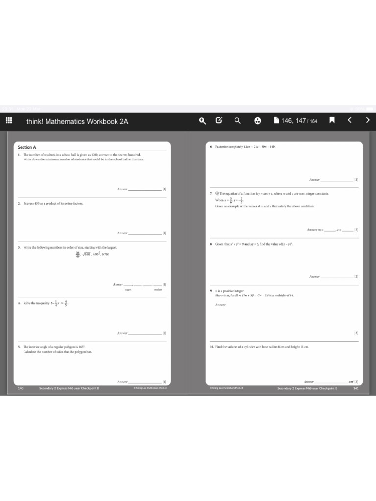 Math Workbook PDF