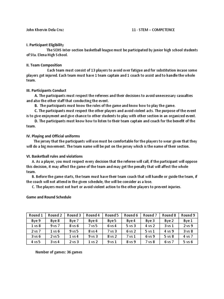 Organizing Sport Event | PDF | Sports | Team Sports