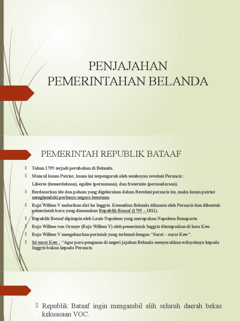 Penjajahan Pemerintahan Belanda | PDF