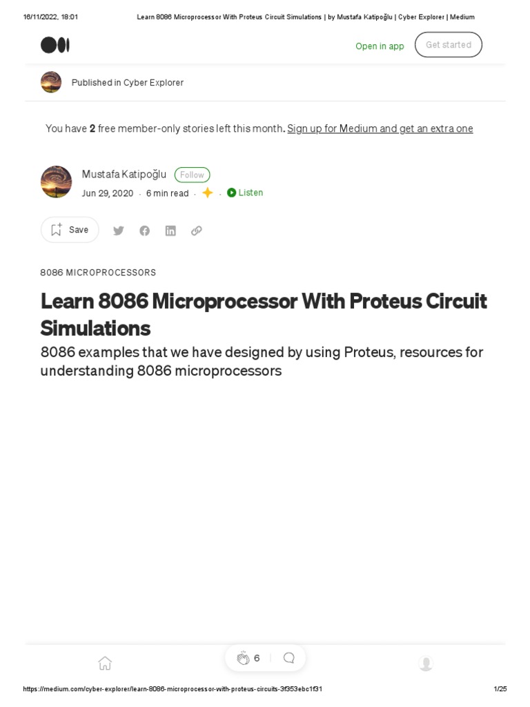 Learn 8086 Microprocessor With Proteus Circuit Simulations - by Mustafa Katipoğlu - Cyber ...