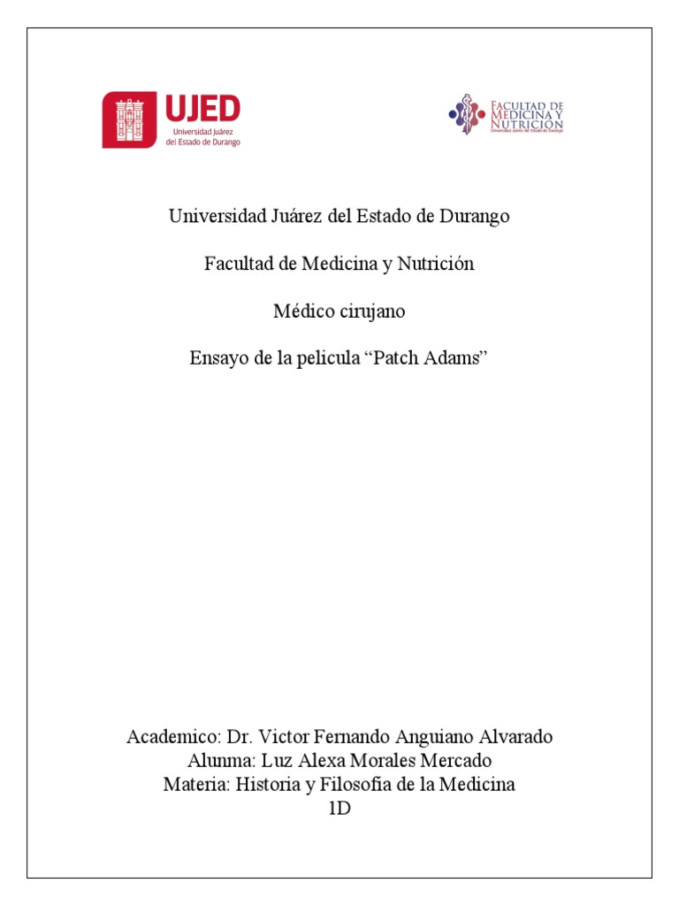 Ensayo "Patch Adams" | PDF | Medicina | Médico