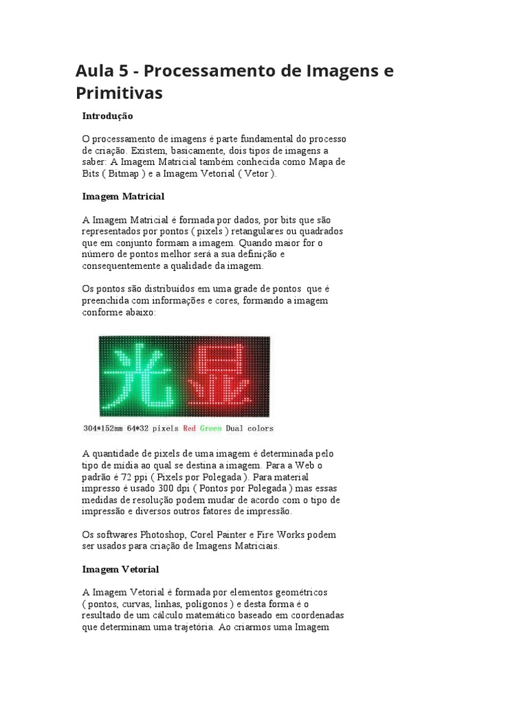 Processamento de Imagens e Primitivas | PDF | Pixel | Html5