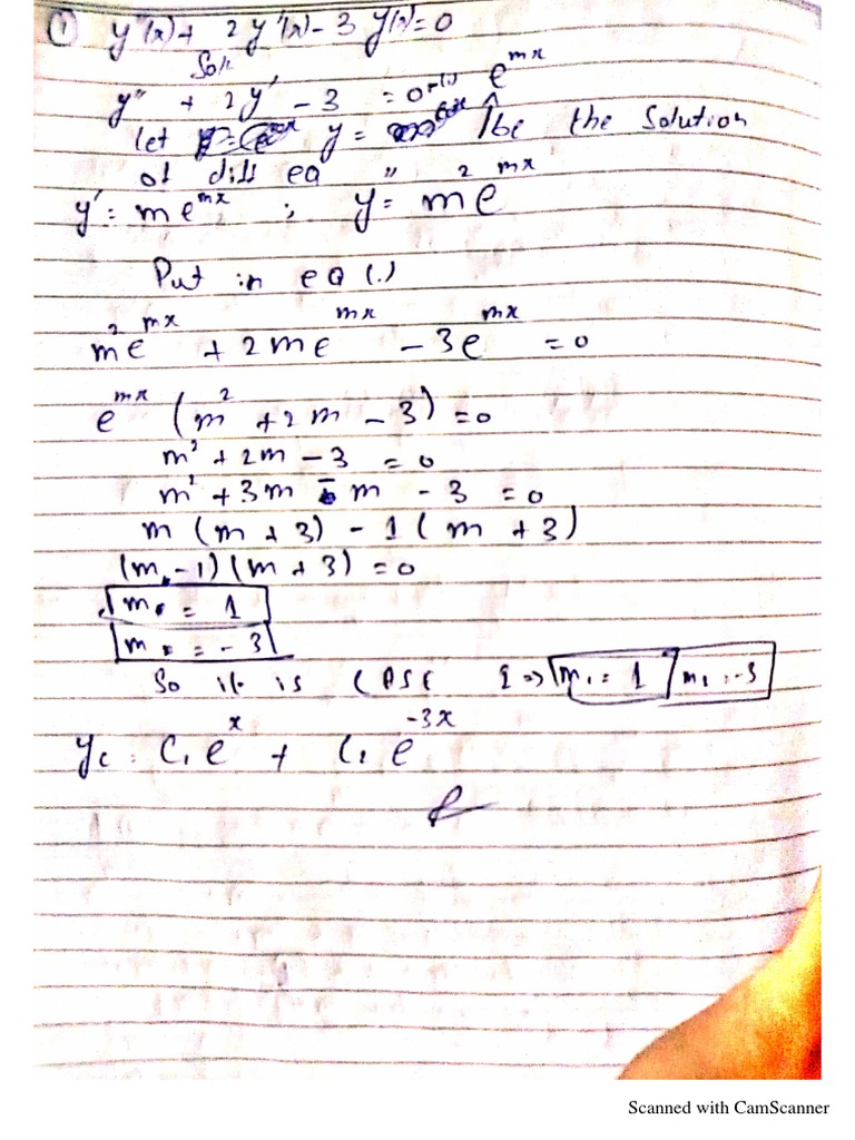 2nd Order Linear Differential Equation | PDF