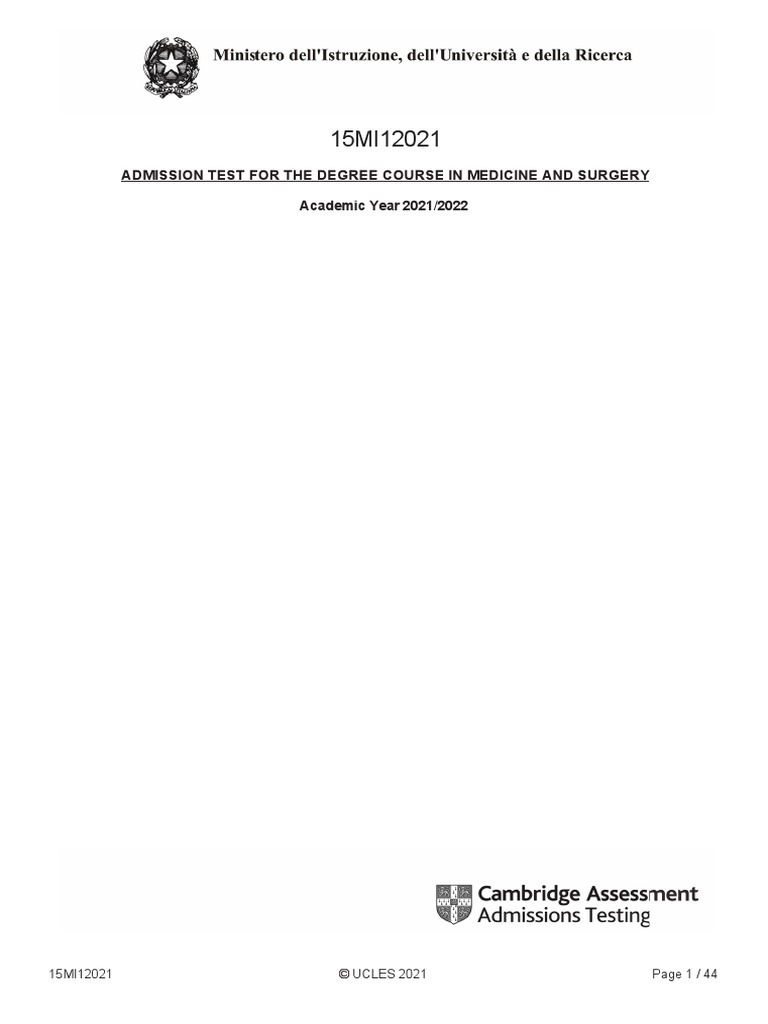 Imat Past Paper 2021 | PDF