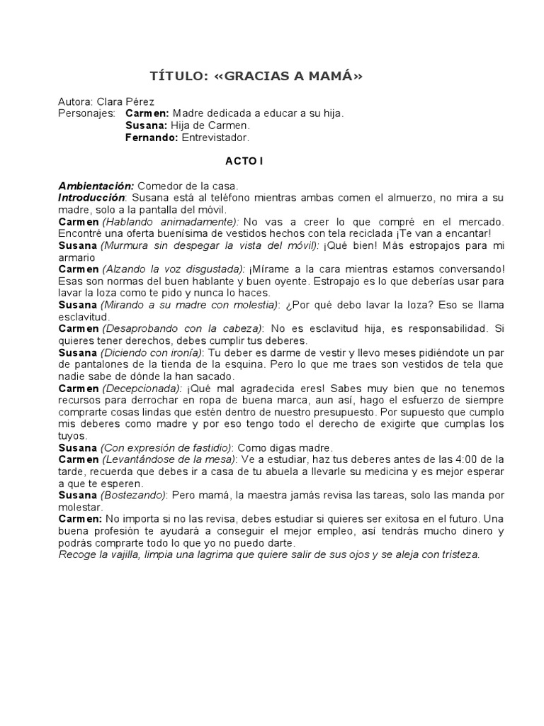 Ejemplos de textos dramáticos cortos | PDF | Ironía