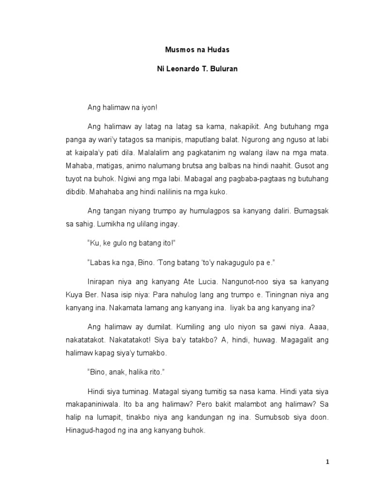 Musmos Na Hudas | PDF