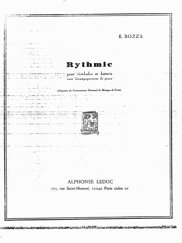Rythmic - Eugéne Bozza - Percu | PDF