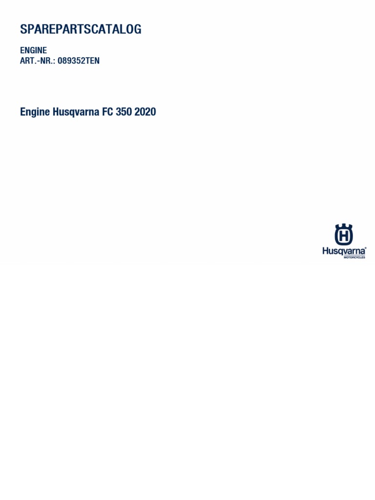 Manual de Partes FC 350 Motor 2020 089352t en | PDF | Throttle | Clutch
