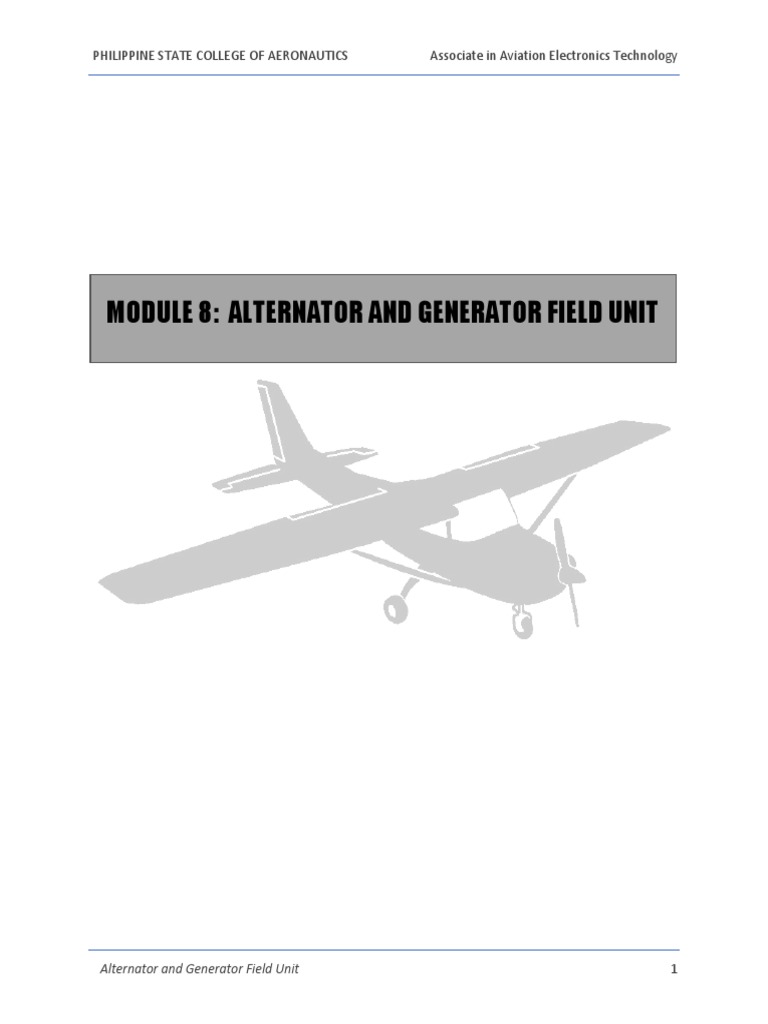 Aircraft Alternators and Generators Overview | PDF | Electric Generator ...