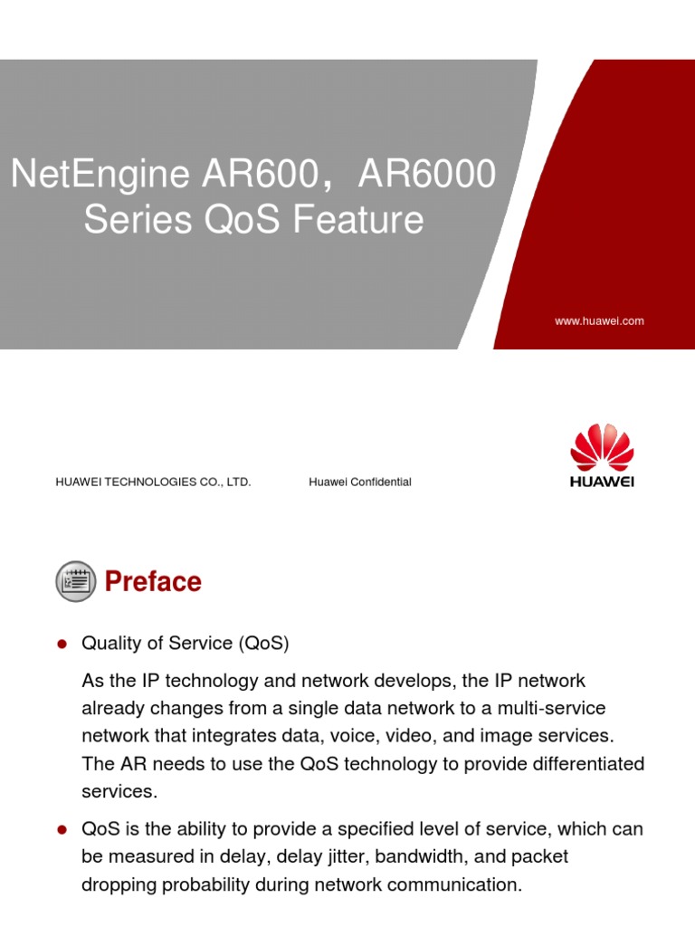 NetEngine AR600 AR6000 Series QoS Feature | PDF | Quality Of Service ...