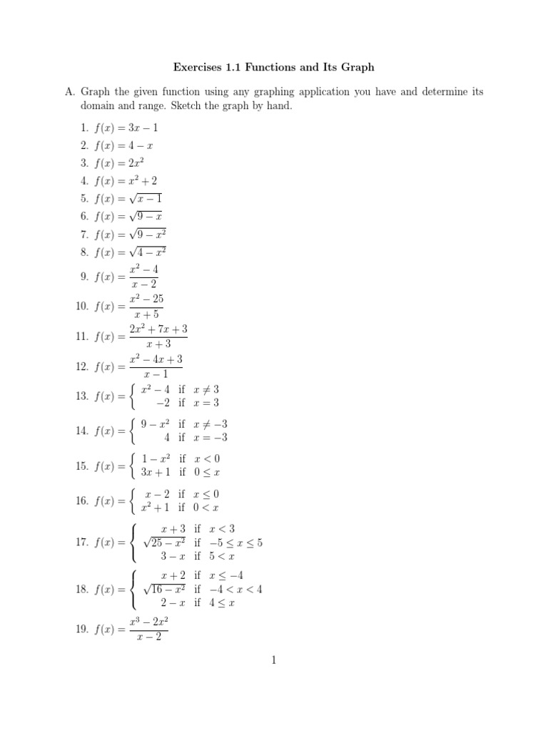 Diff Cal Exercise 1 | PDF