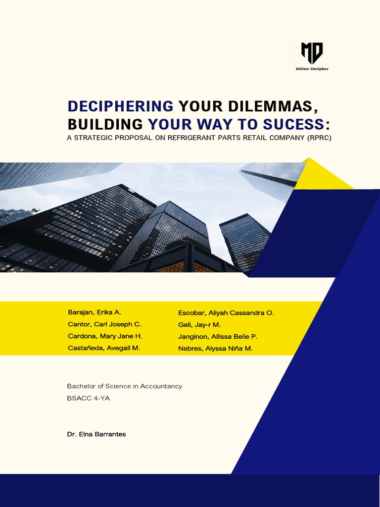 Métier Decipher Group - Final Paper (Bsacc 4-Ya) | PDF ...