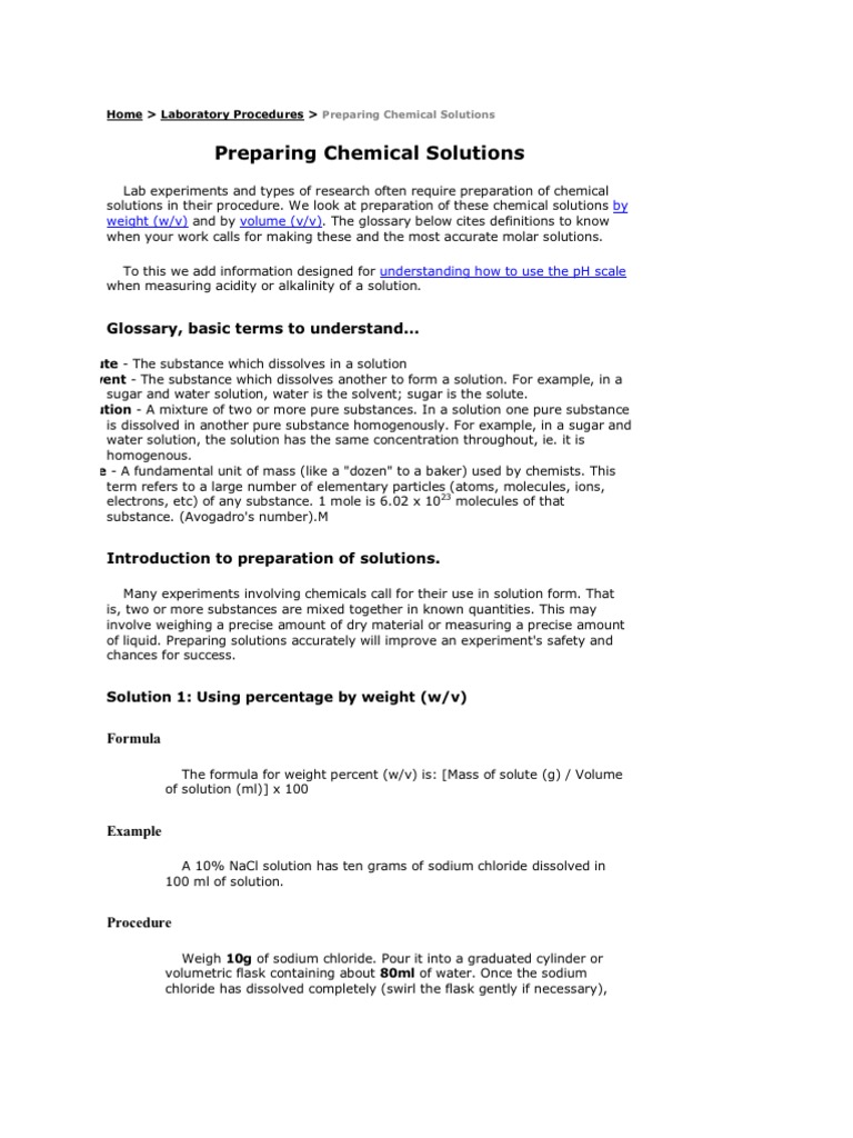 Weight by Volume | PDF
