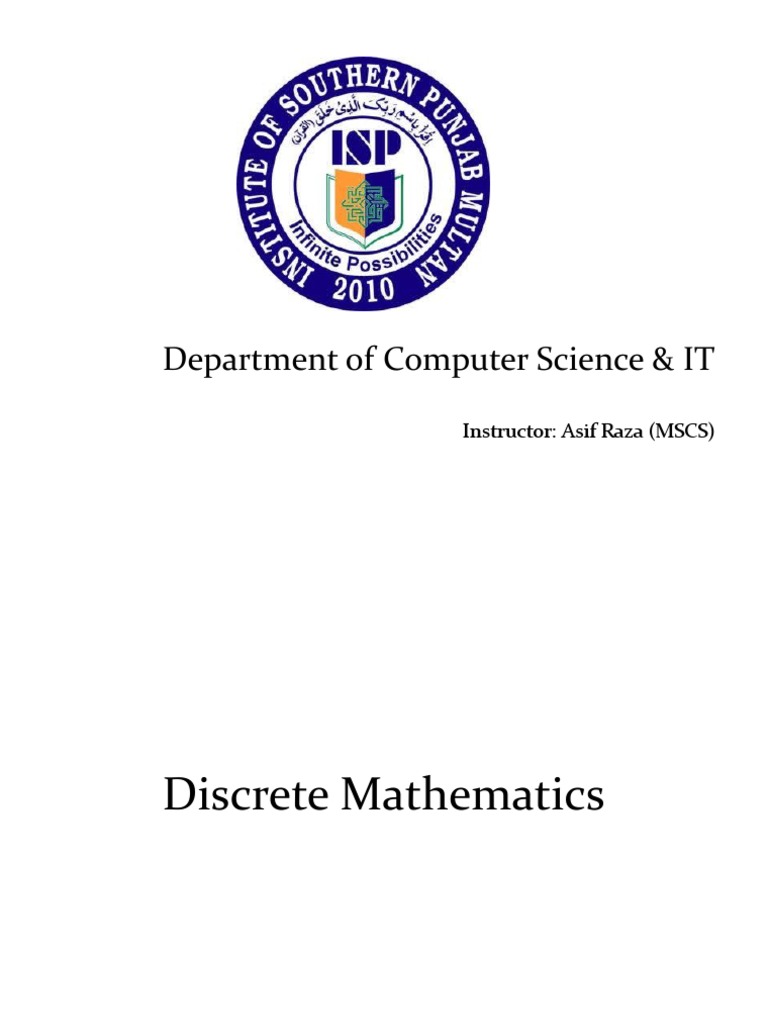 Lecture 1 - Discrete Math | PDF | Discrete Mathematics | Proposition