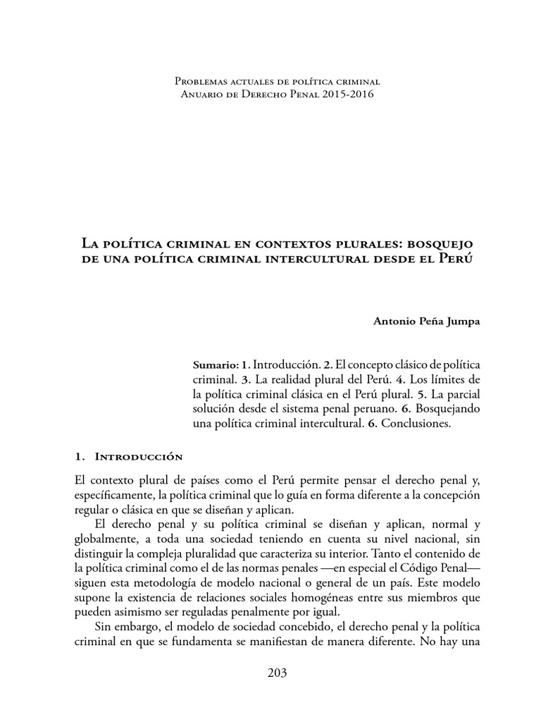 Política criminal | PDF | Violación | Derecho penal