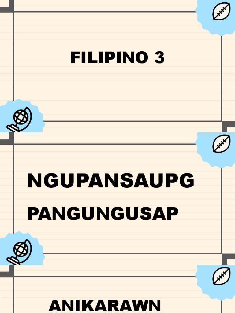FILIPINO 3-Ayos NG Pangungusap | PDF