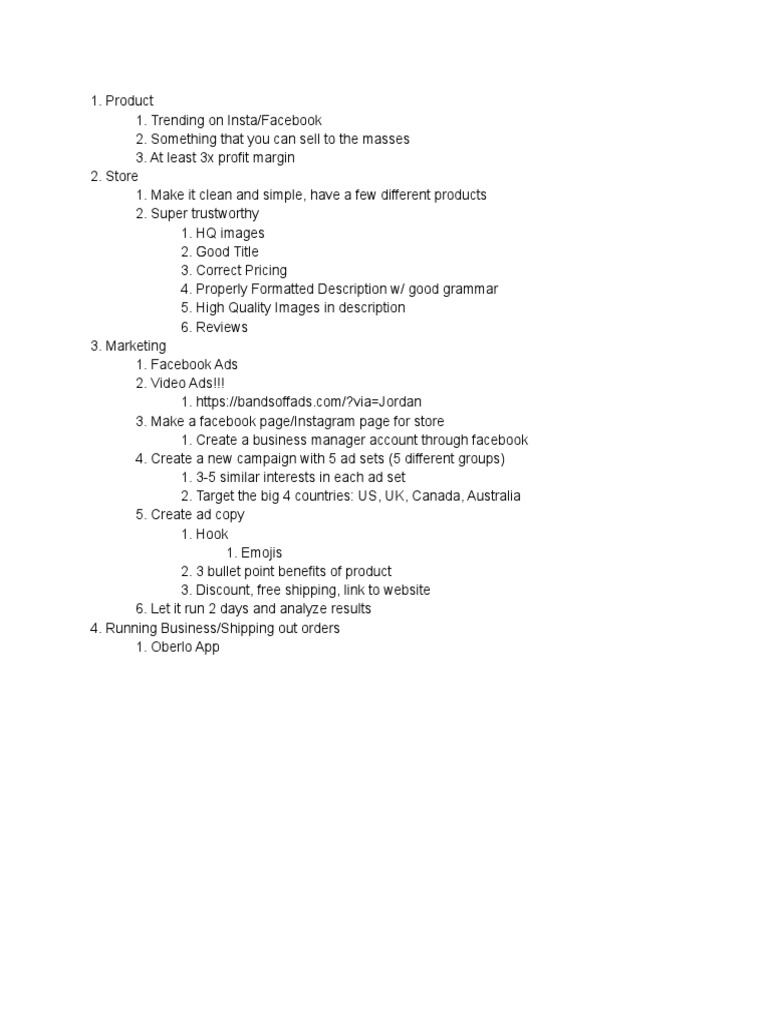 Dropshipping Notes | PDF