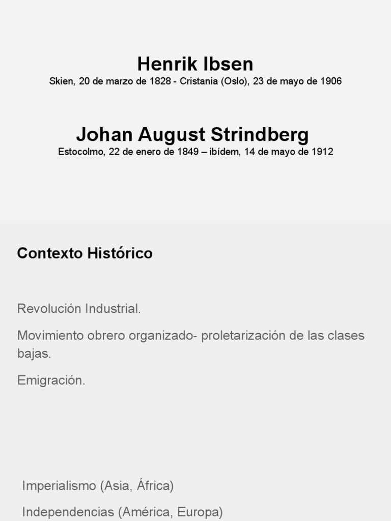 Ibsen Strindberg | PDF | Henrik Ibsen