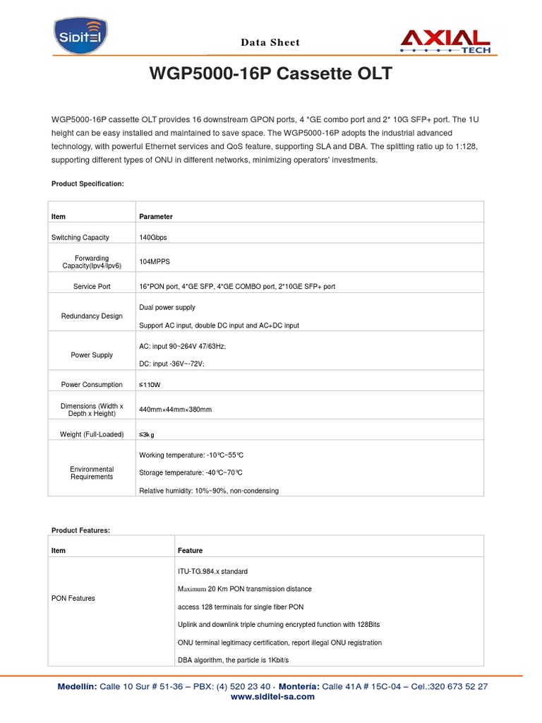 Olt 16P Prevail | PDF | I Pv6 | Port (Computer Networking)